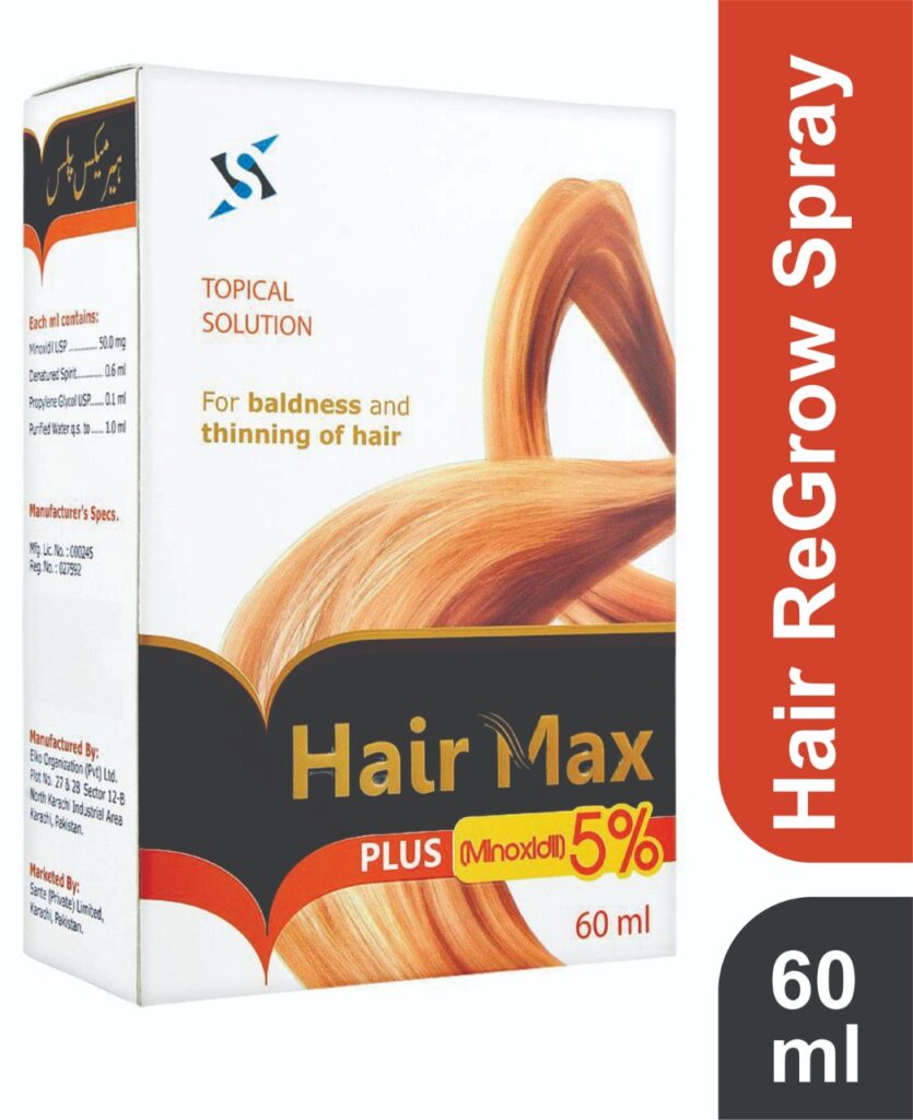 Hair Max Plus 5% – Topical Hair Grow Spray – 60ML - Medi Green Mart